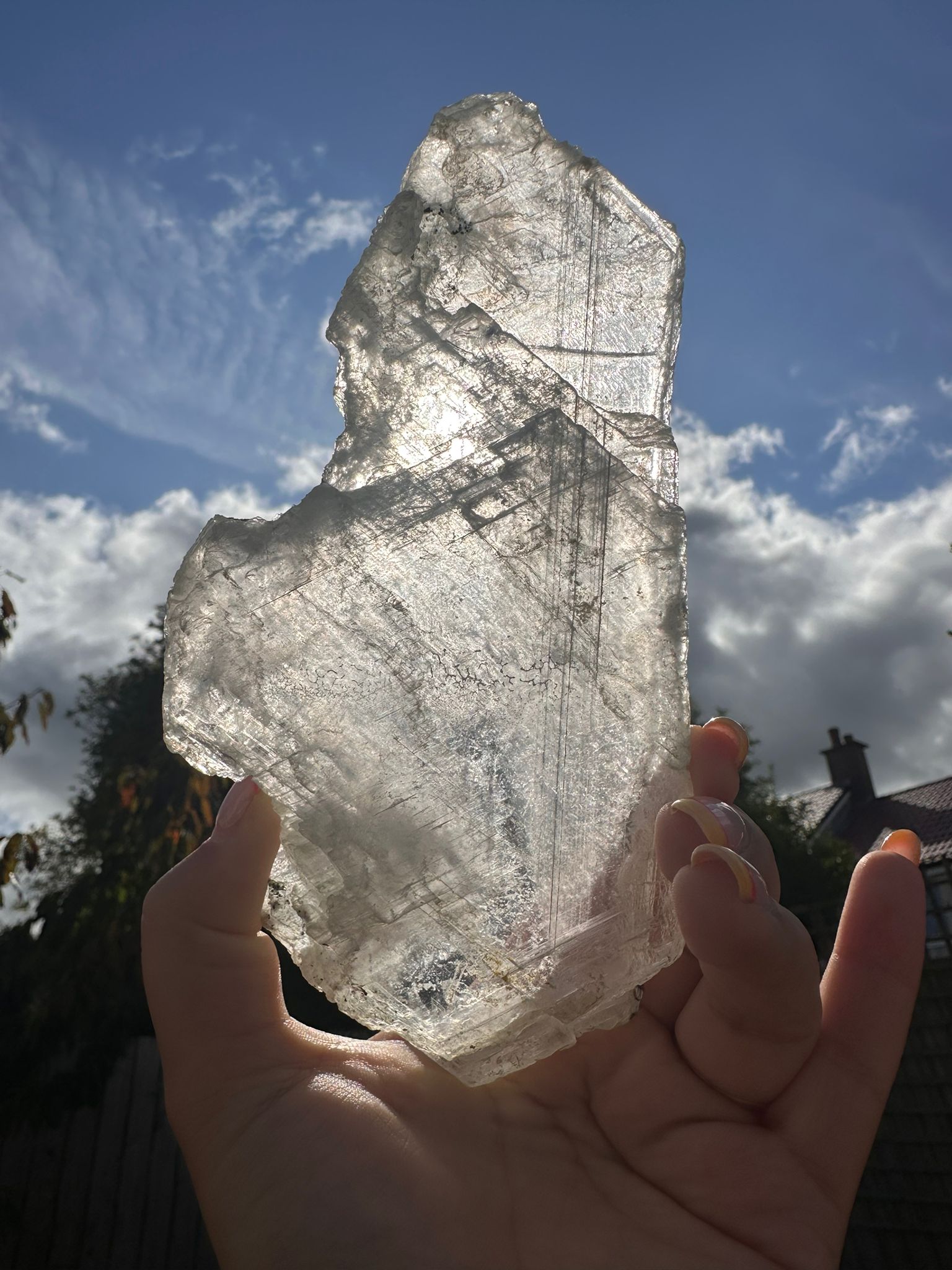 Clear Selenite Slab - Sylka Crystal